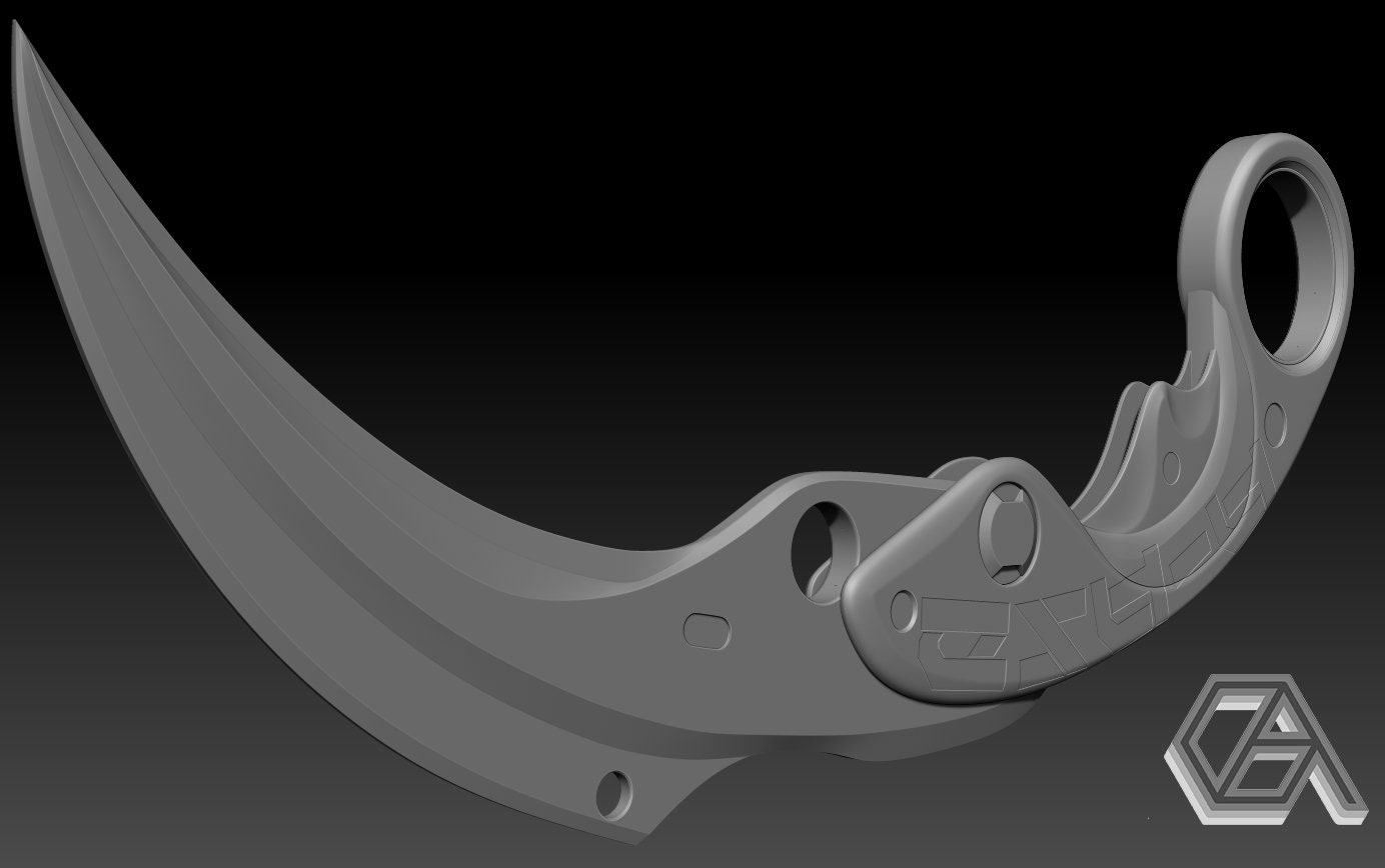Valorant Velocity Karambit .stl | 3D Model | 3D Print | Printable - Etsy