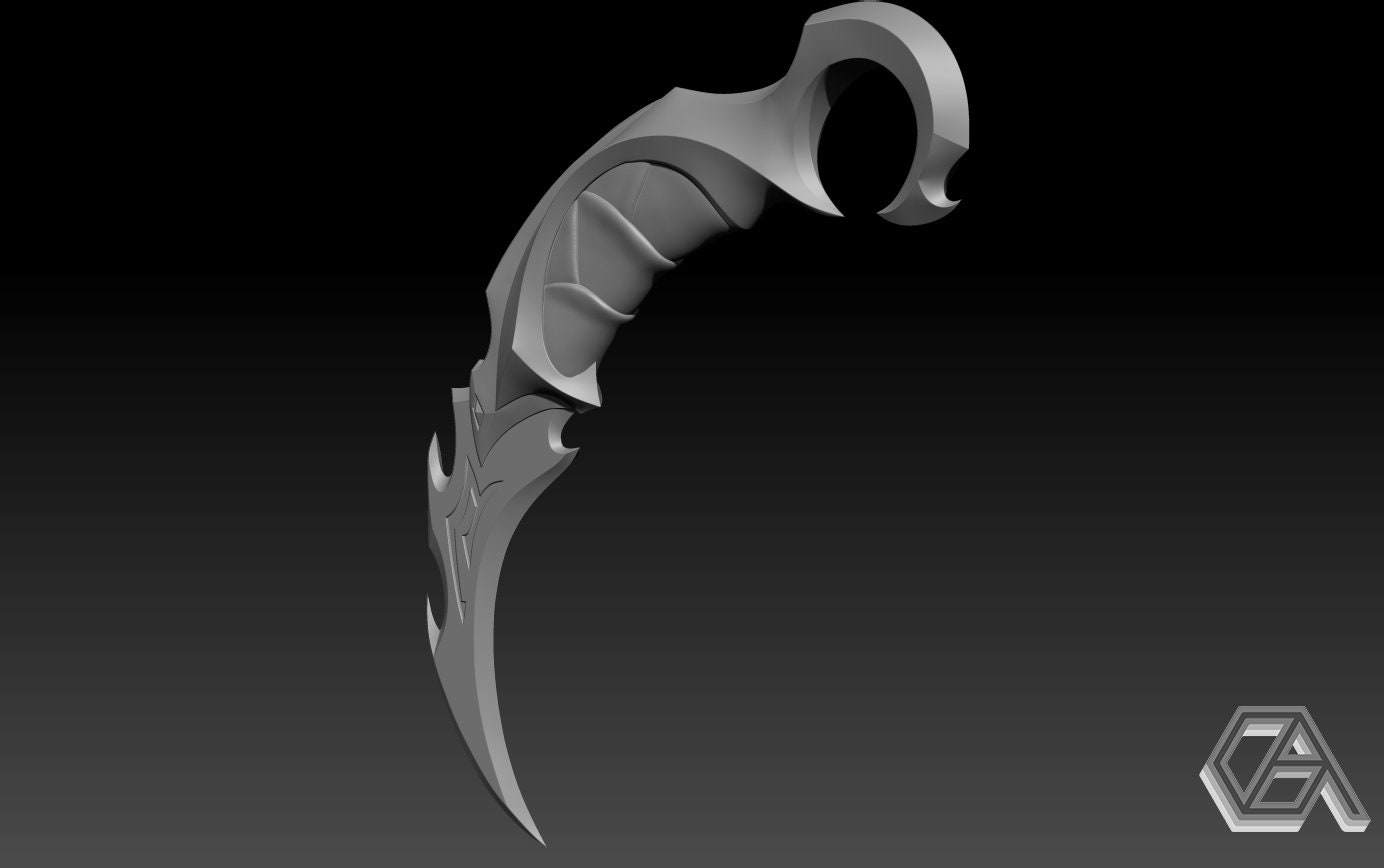 Valorant Reaver Karambit .stl 3D Model 3D Print Printable - Etsy Canada