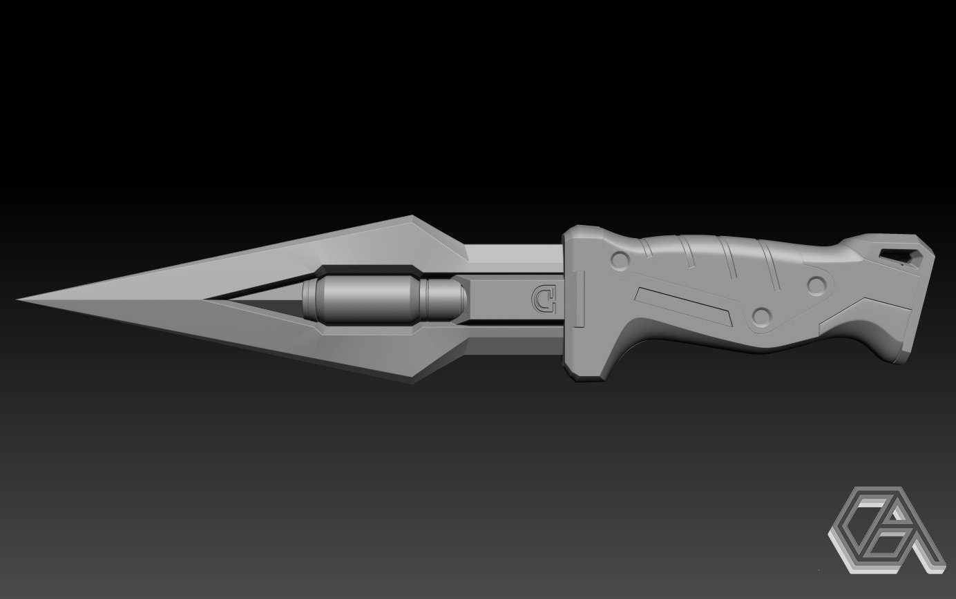 Valorant Outpost Knife .stl | 3D Model | 3D Print | Printable - Etsy