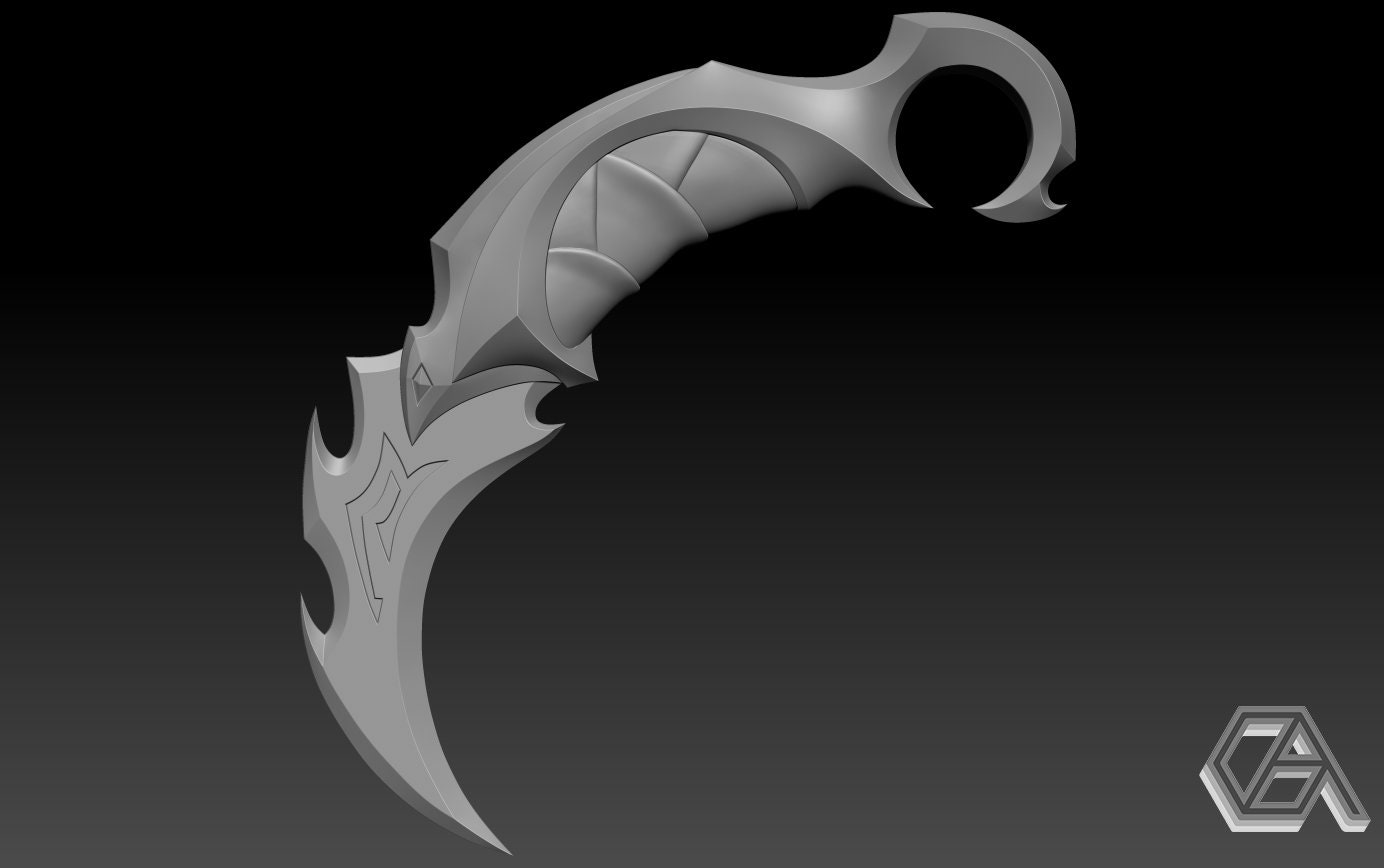 Valorant Reaver Karambit .stl | 3D Model | 3D Print | Printable - Etsy