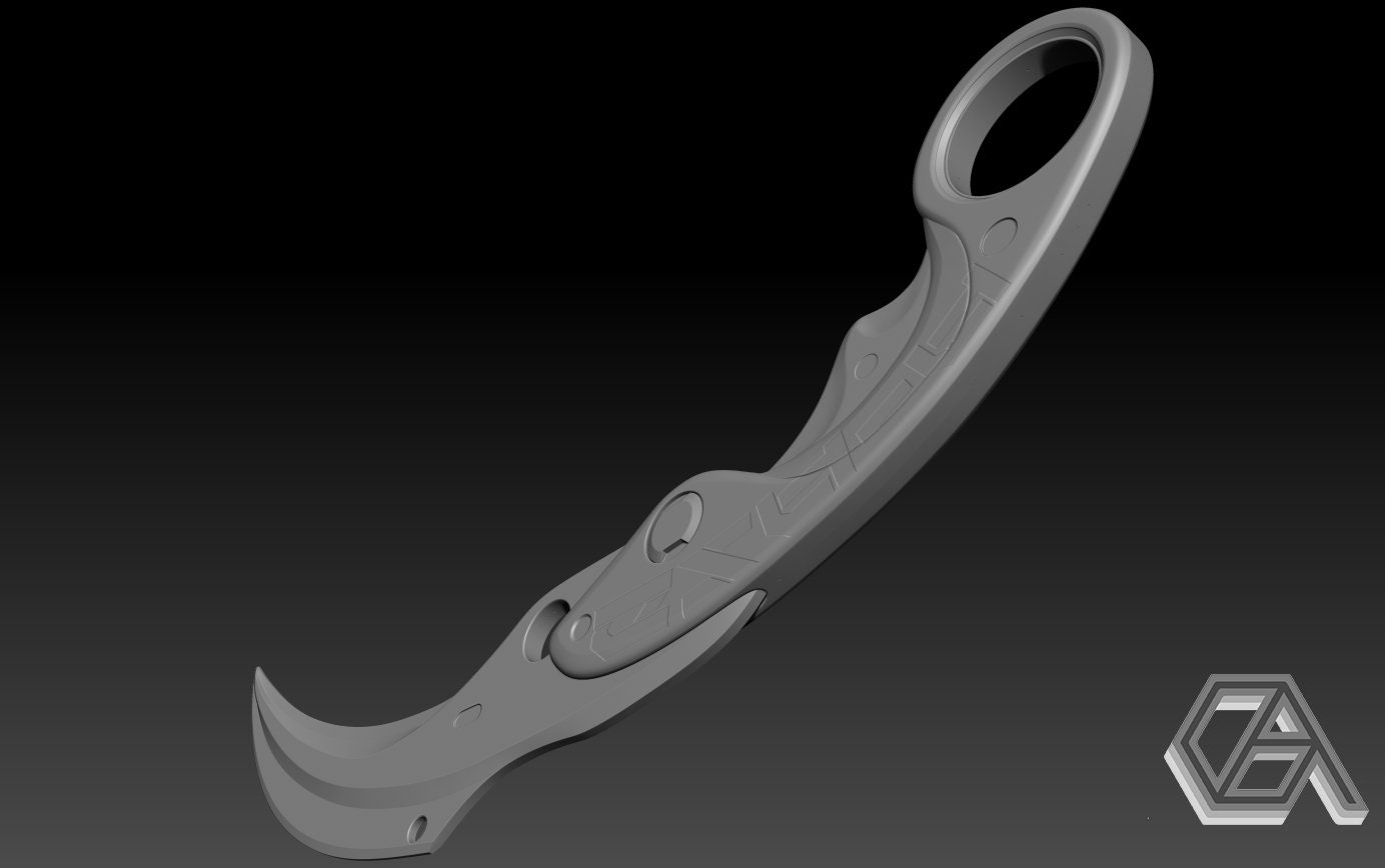 Valorant Velocity Karambit .stl 3D Model 3D Print Printable - Etsy
