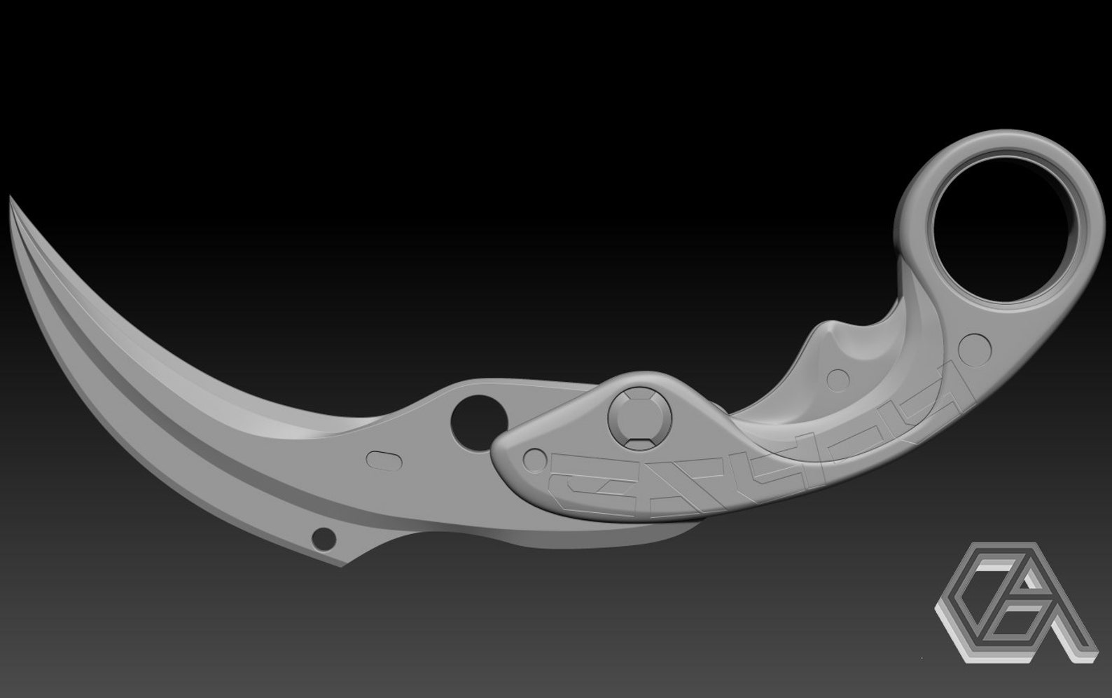 Valorant Velocity Karambit .stl | 3D Model | 3D Print | Printable ...