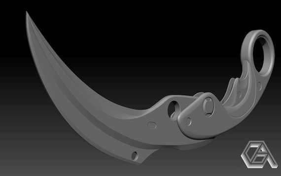 Valorant Velocity Karambit .stl 3D Model 3D Print | Etsy