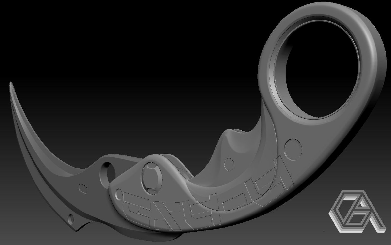 Valorant Velocity Karambit .stl | 3D Model | 3D Print | Printable - Etsy