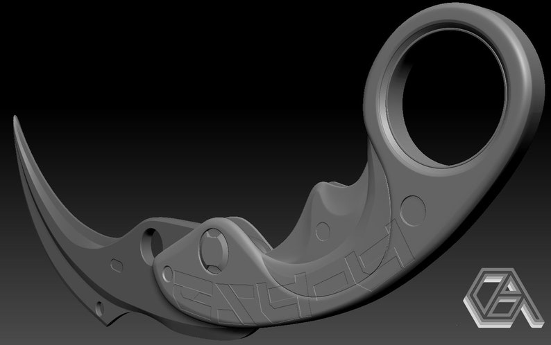 Valorant Velocity Karambit .stl 3D Model 3D Print Printable - Etsy