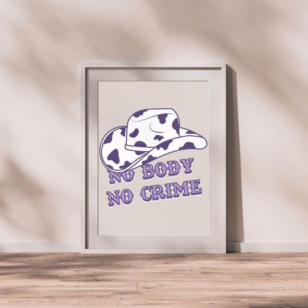 Taylor Swift | No Body No Crime 16x24 - Etsy