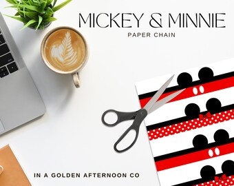 Mickey Mouse Paper Chain - Etsy