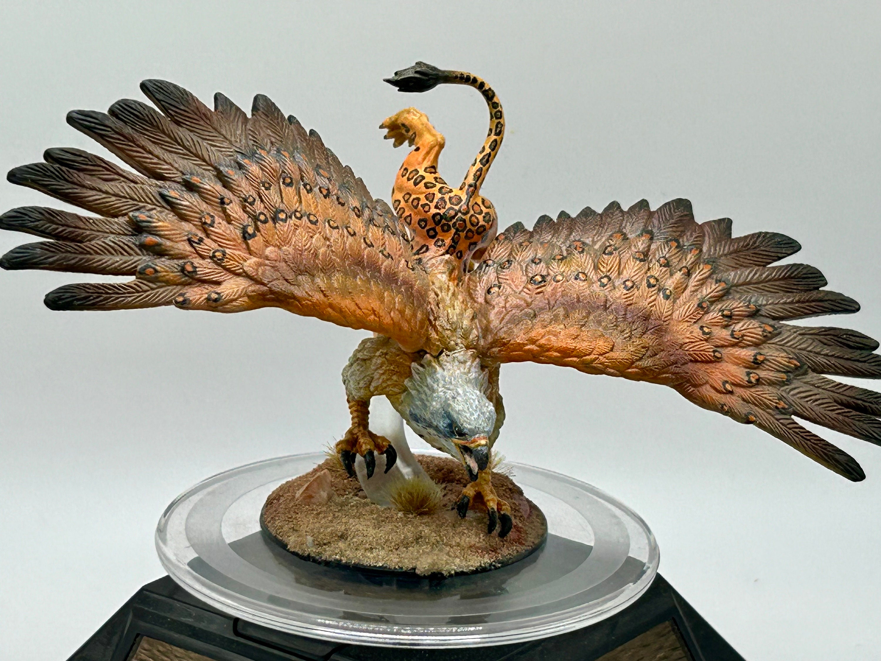 Spotted Griffin Miniature D&D Pathfinder RPG Fully Painted Griffin Mini ...