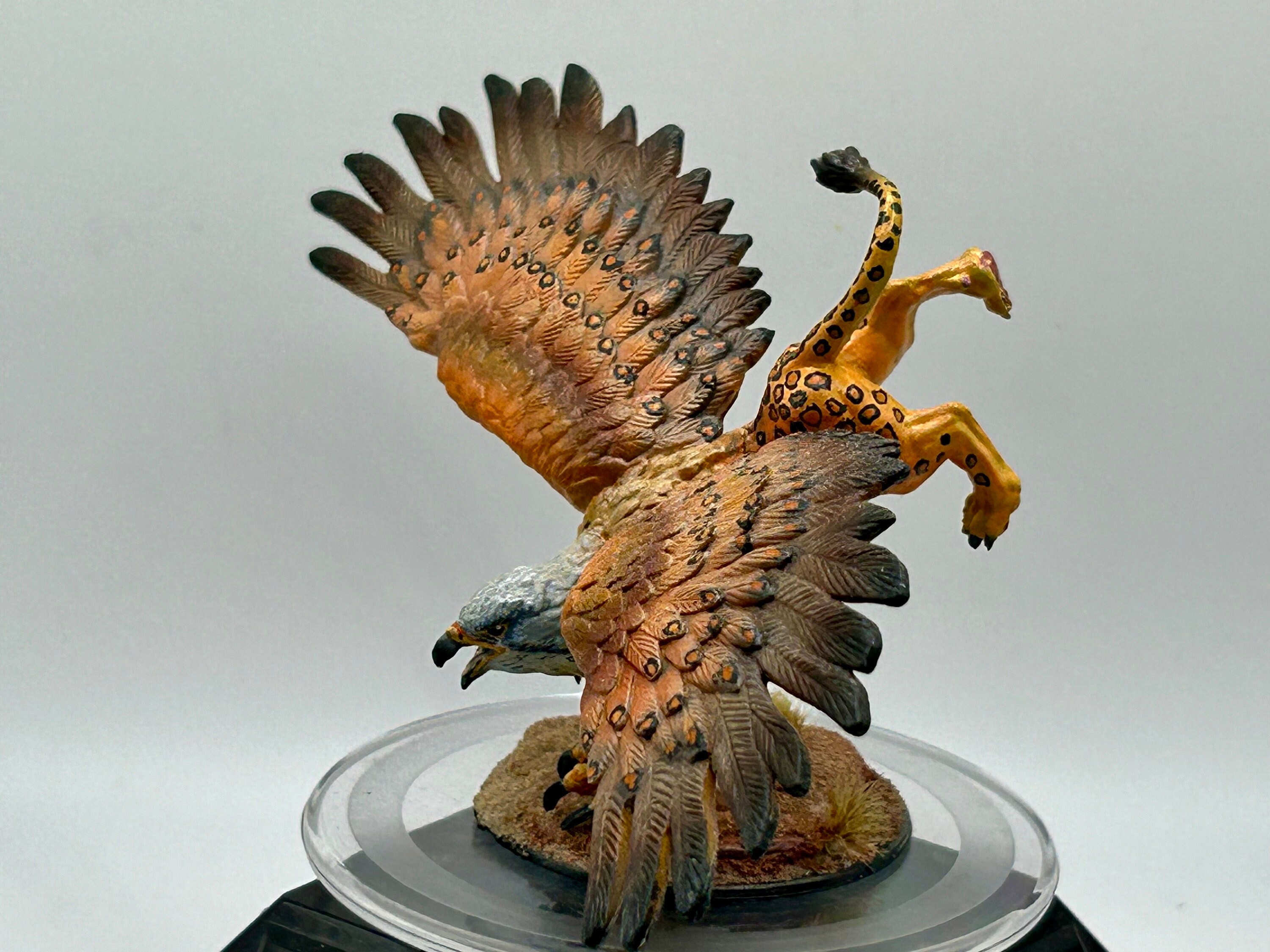 Spotted Griffin Miniature D&D Pathfinder RPG Fully Painted Griffin Mini ...