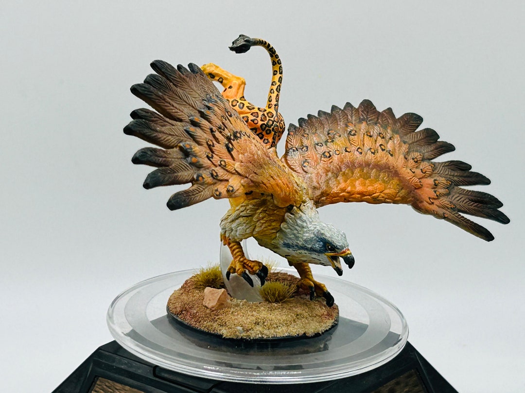 Spotted Griffin Miniature D&D Pathfinder RPG Fully Painted Griffin Mini ...