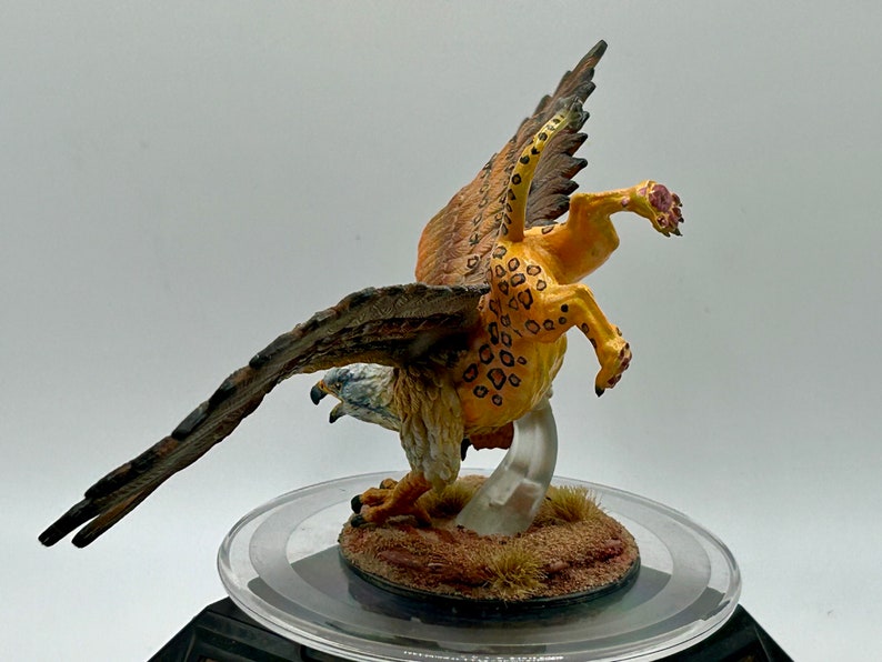 Spotted Griffin Miniature D&D Pathfinder RPG Fully Painted Griffin Mini ...