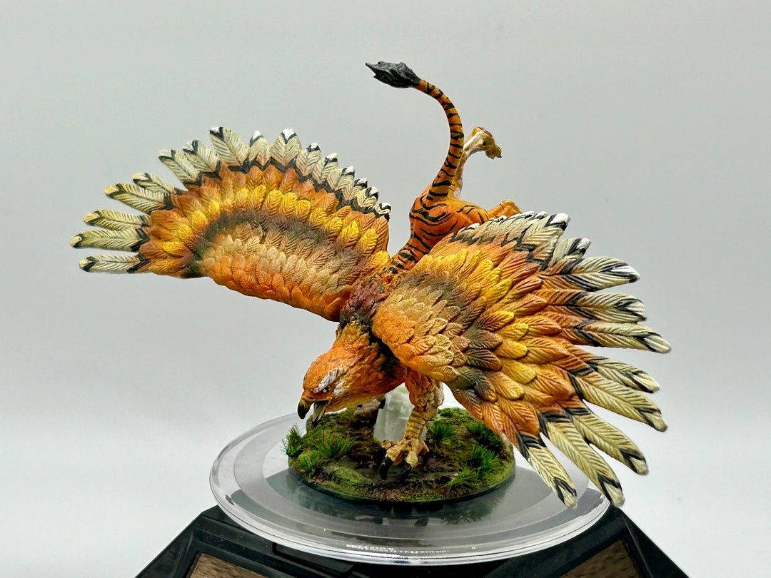 Striped Griffin Miniature D&D Pathfinder RPG Fully Painted Griffin Mini ...
