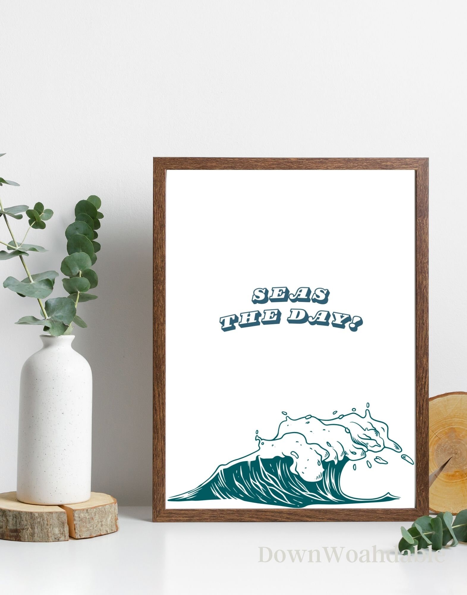 Seas the Day Poster | Quote Poster | Mermaidcore | Gifts for Her | Wall ...