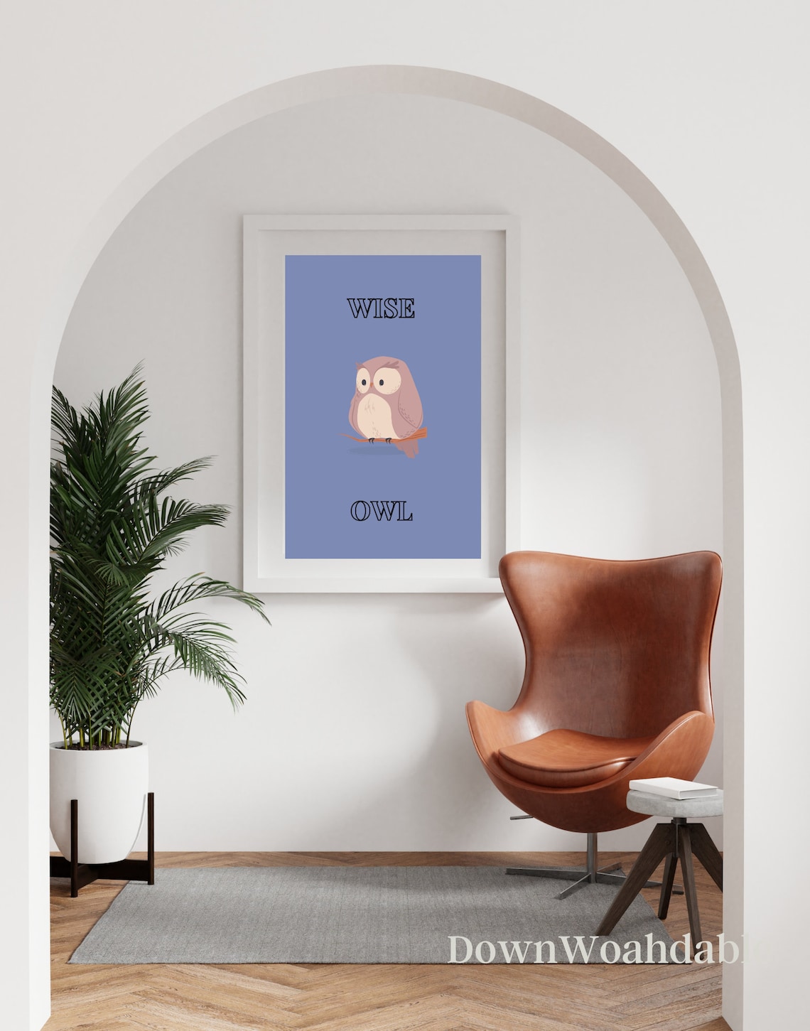 Wise Owl Digital Download Wall Art Print Illustration Art Print ...