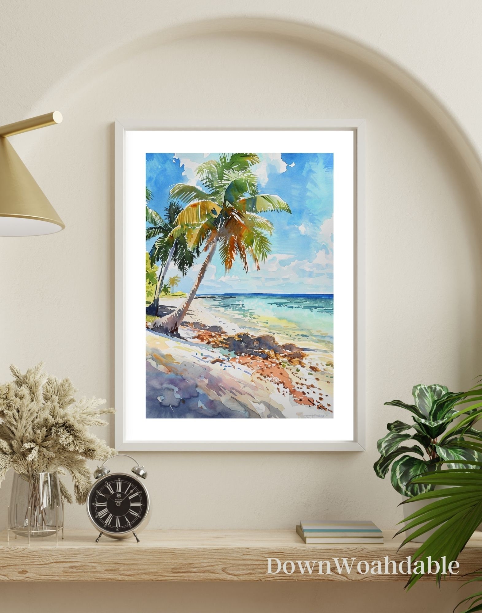 Watercolor Beach Painting Printable Instant Download Art - Etsy
