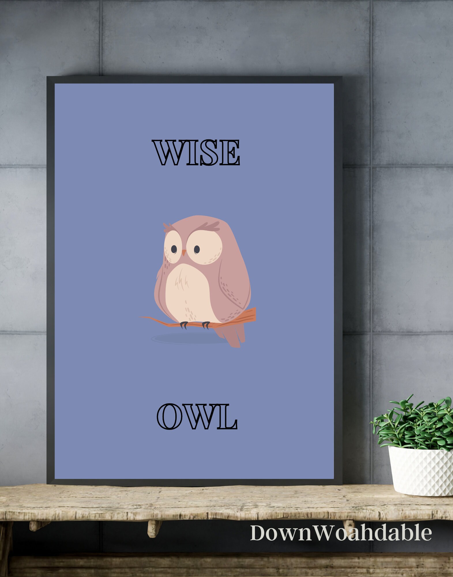 Wise Owl Illustration Art Print (digital Download) - Etsy