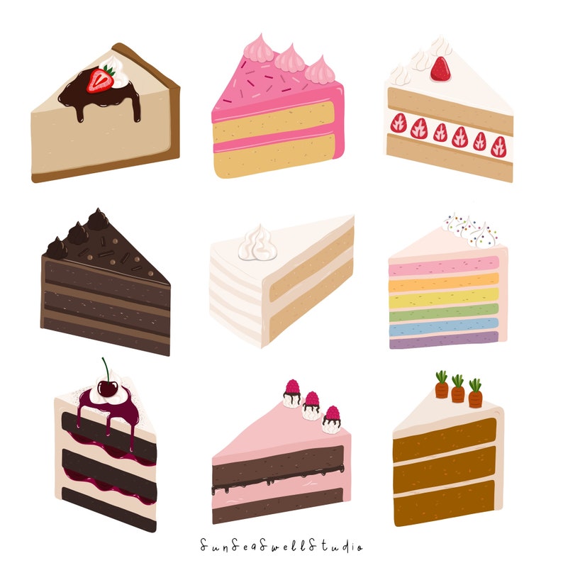 Cake Slice Clipart Dessert Clipart PNG Birthday Cake Clip Art Baking ...