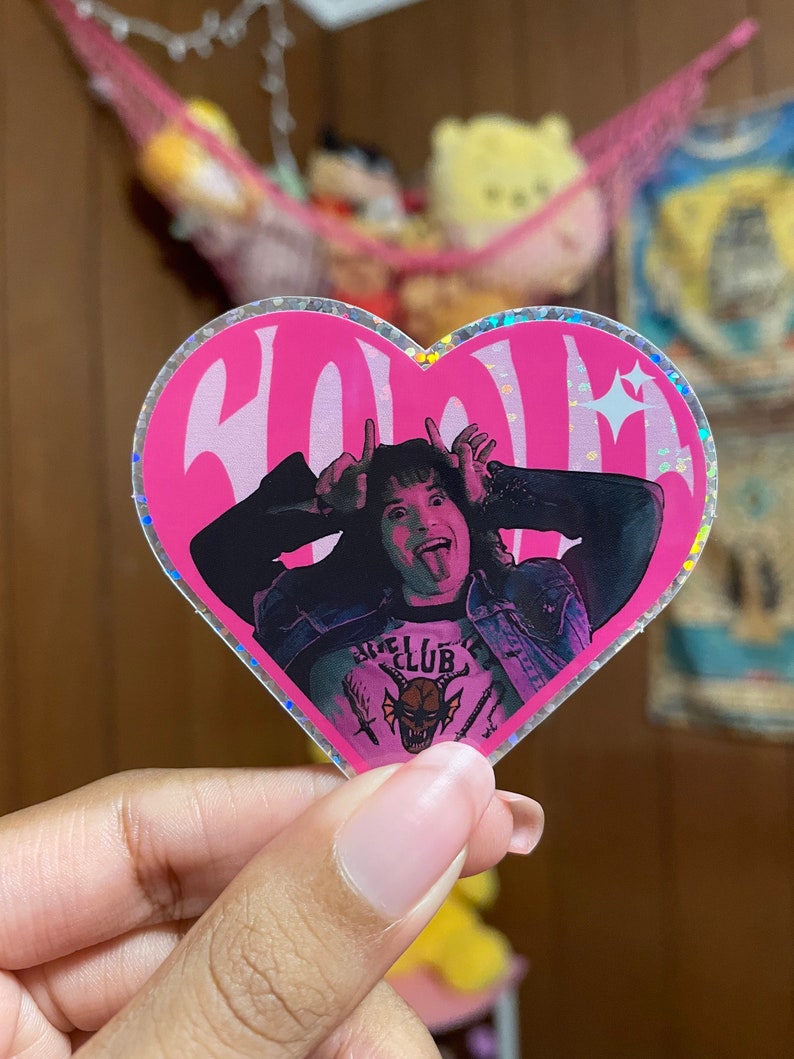 The Metalhead Glitter Sticker /the Freak Pink Eddie the Hero ST Glitter ...