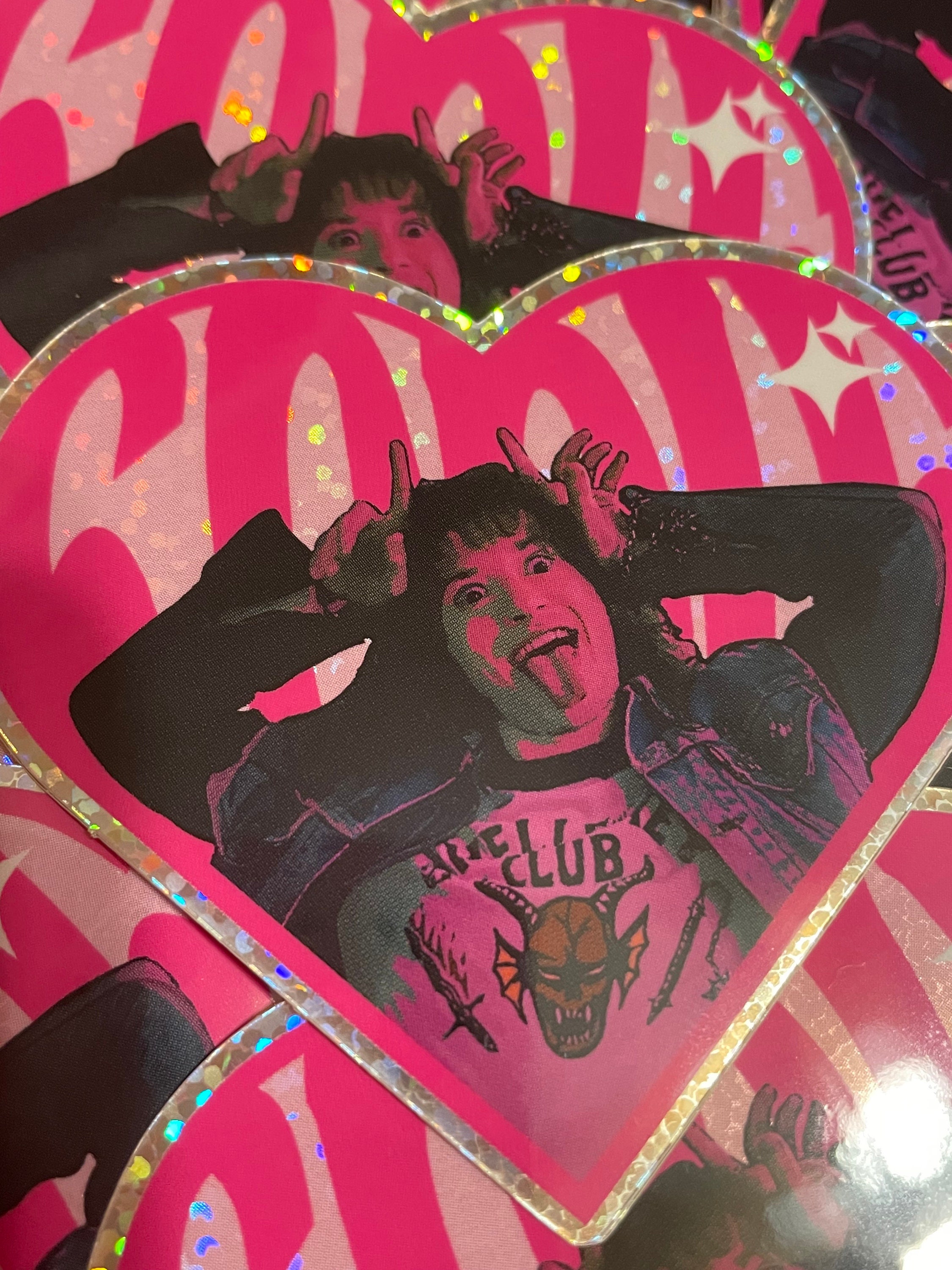 The Metalhead Glitter Sticker /the Freak Pink Eddie the Hero - Etsy