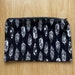 Handmade Black/white/red Feather Design Cosmetic Bag - Zipper Pouch ...