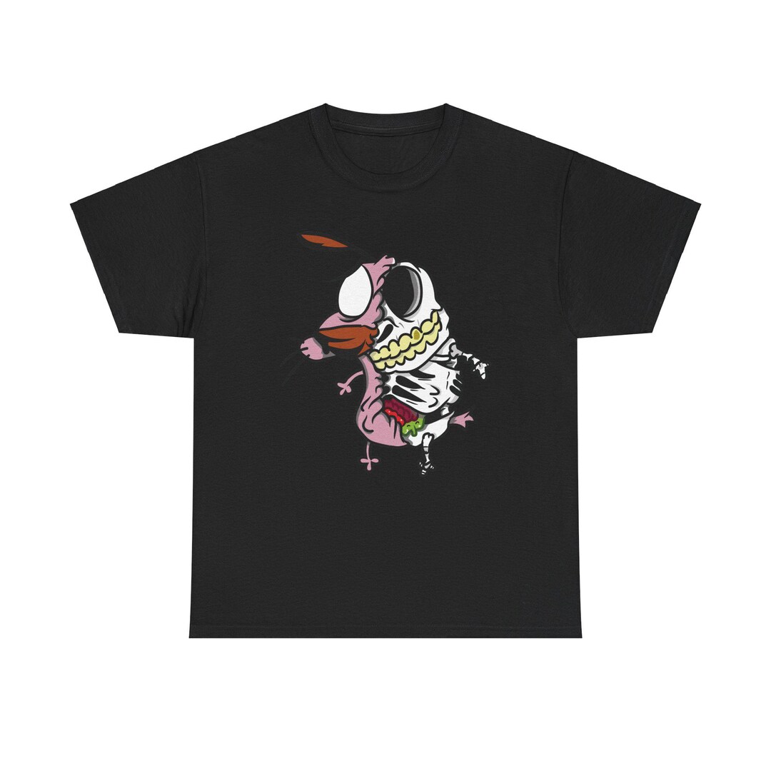 Courage Cowardly Dog Heavy Cotton Tee/zombie/horror/graphic Tee/ Casual ...