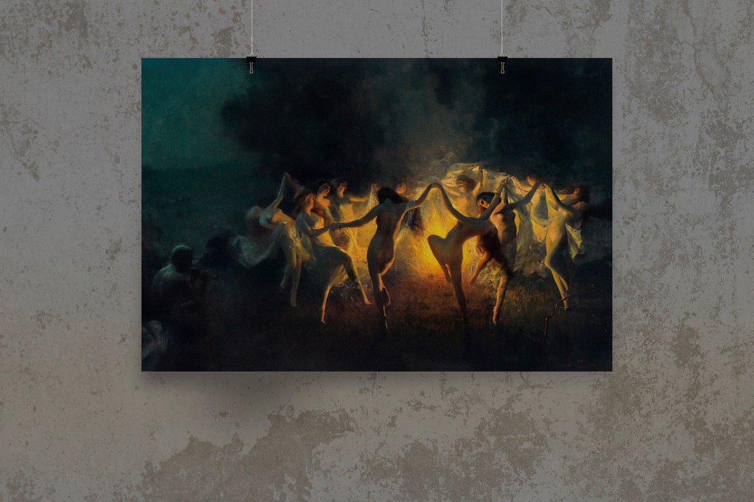 Joseph Tomanek Nymphs Dancing to Pans Flute Fire Dance. - Etsy