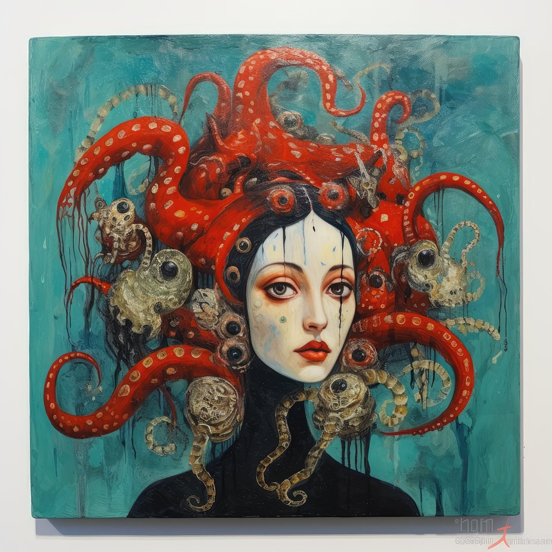 Octopus Tentacles Woman With Tentacles Digital Art Bizarre Etsy