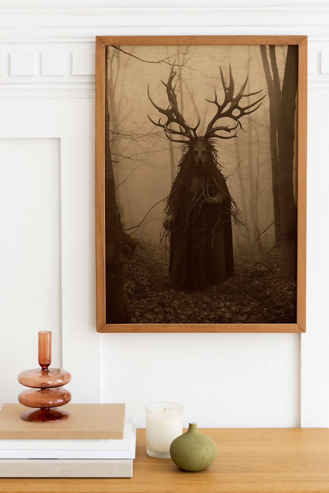 Guardian of the Forest Printable Art Woodland Goth Art - Etsy