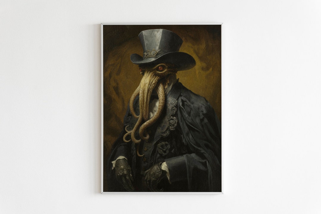 Cthulhu Poster Lovecraft Gift Wild West Cowboy Ctulhu - Etsy