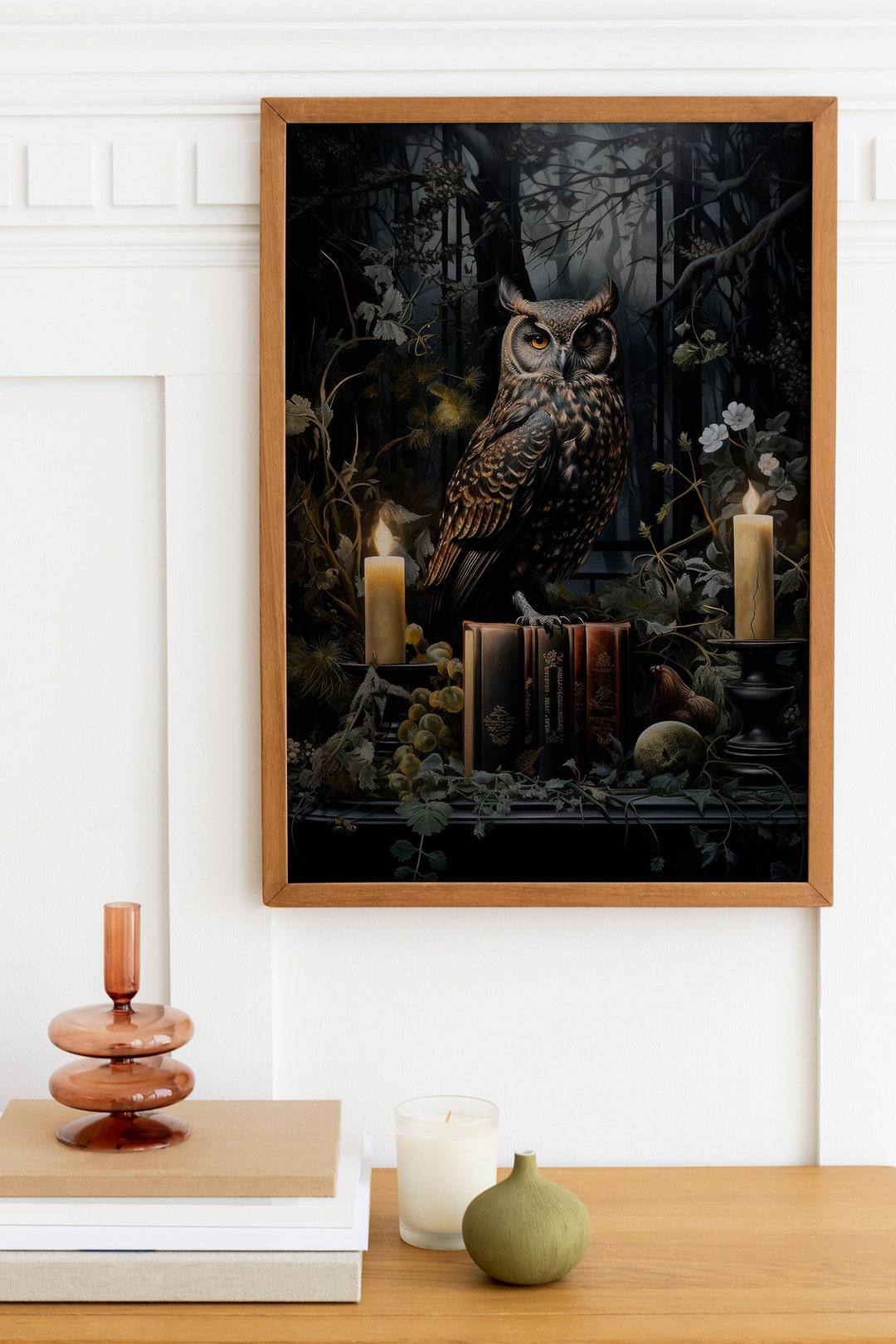 Gothic Owl Printable Art Dark Owl Poster Nature-inspired - Etsy