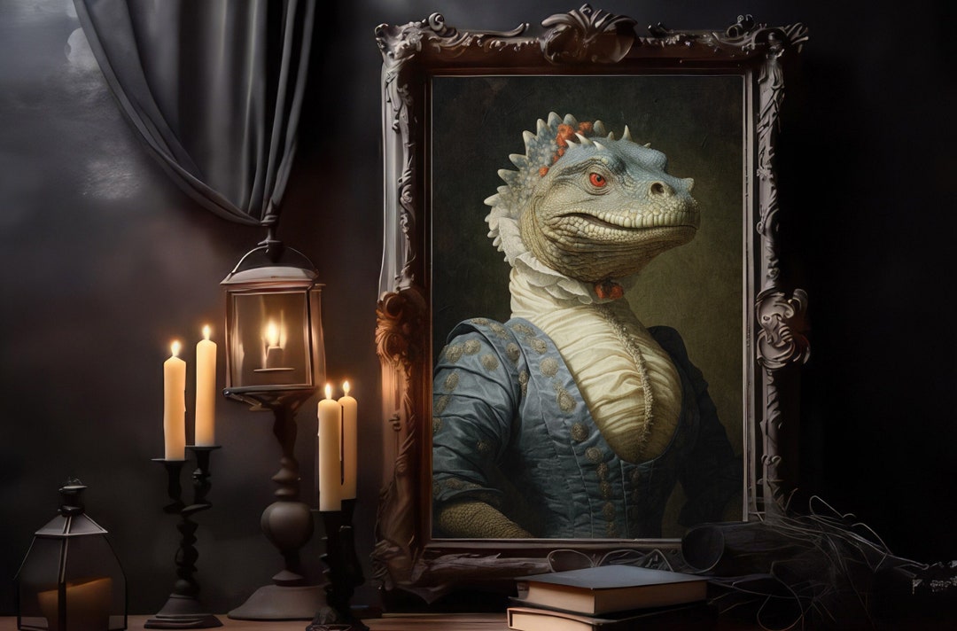 Gothic Dinosaur Digital Poster Dark Download Art İnstant - Etsy