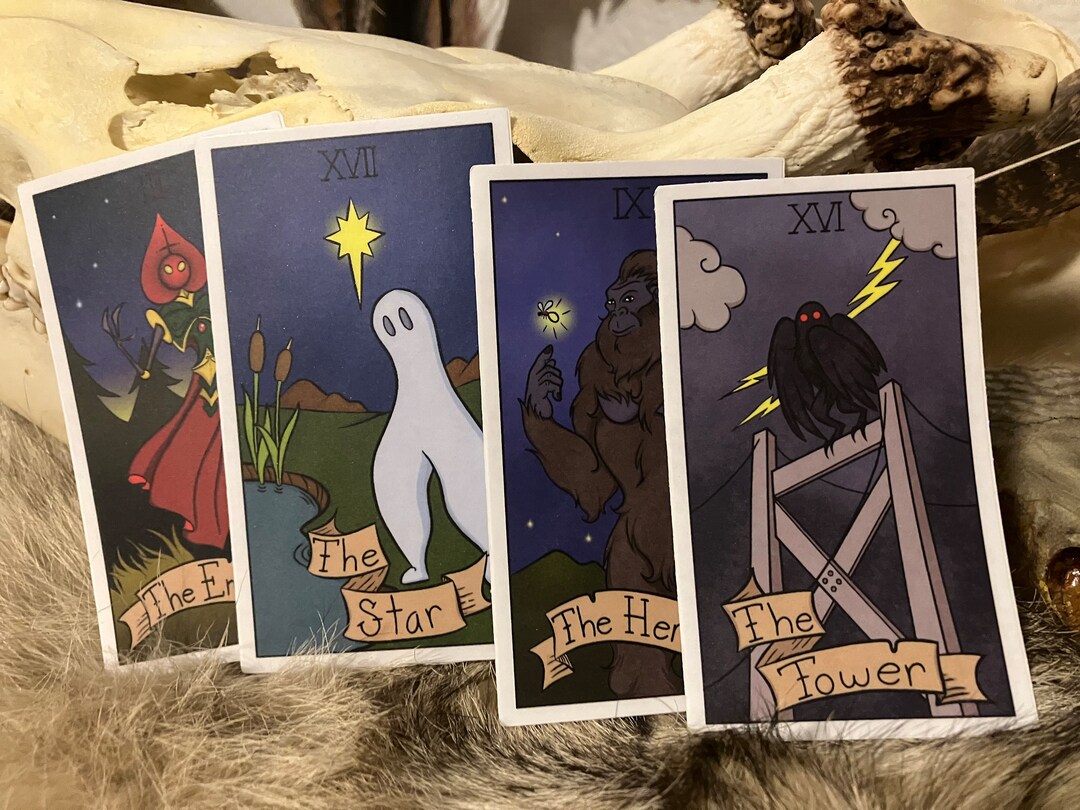 Cryptid Tarot Cards Stickers-empress, Hermit, Star, Tower - Etsy