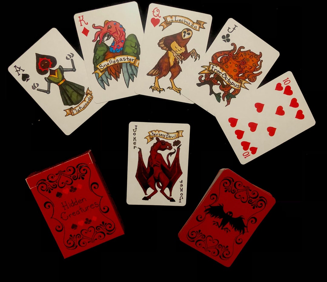 Hidden Creatures: American Monsters Playing Cards - Etsy