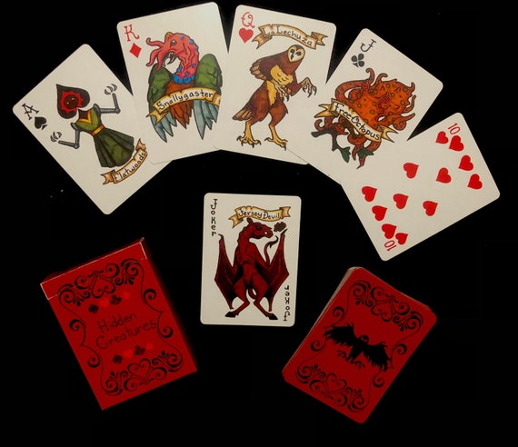 Hidden Creatures: American Monsters Playing Cards - Etsy