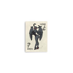 Mothman Pinup Art Print, 5x7, Matte, Unframed - Etsy