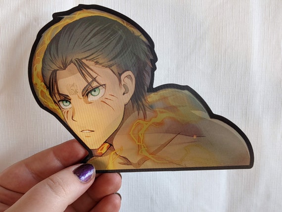 Attack On Titan Anime Car Laptop Decal 3D Stickers Eren Yeager Motion ...