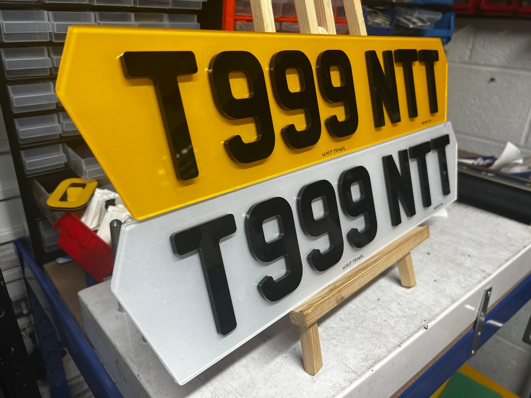 Hex/lamborghini Style 5mm Thick 4d Road Legal Number Plates - Etsy