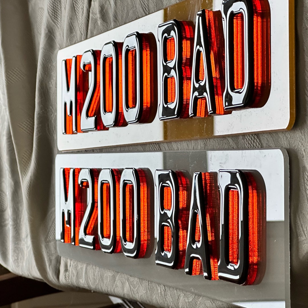 4D Double Orange Neons With Gel Top Number Plates - Etsy UK