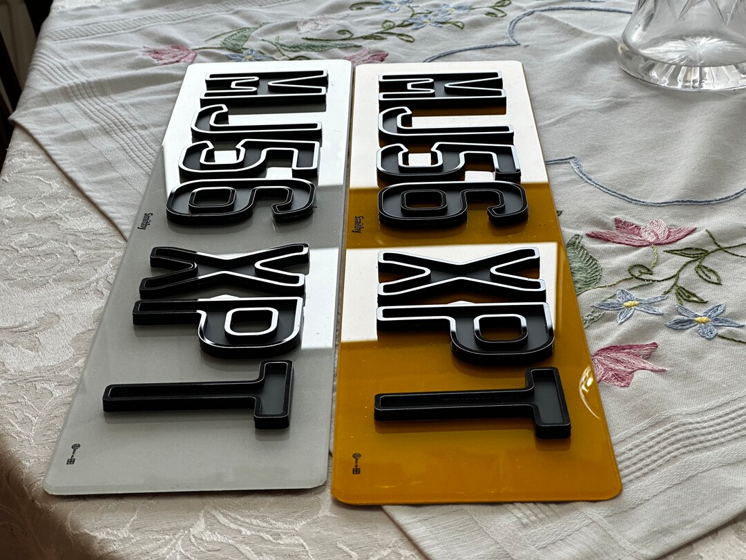 4d Two Tone Ghost Number Plates 6mm Thick in Total - Etsy