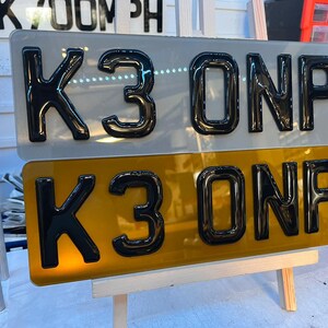 Tinted 13 Inch 5 Digit Max 4d Black Gel Number Plates - Etsy