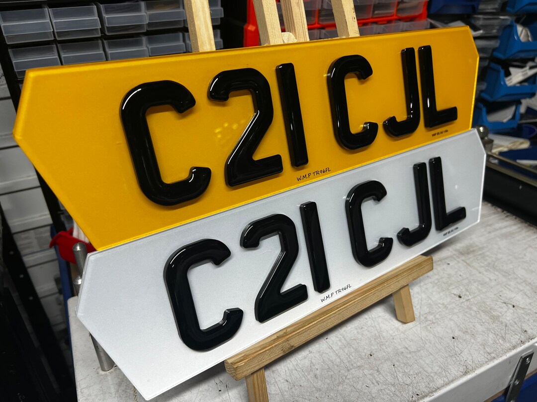 Lambo Hex Style 4d High Gloss 6mm Thick Number Plates - Etsy