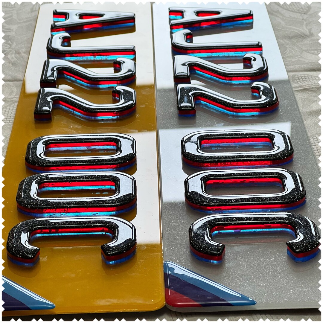 Triple Decker Neon Number Plates - Etsy UK