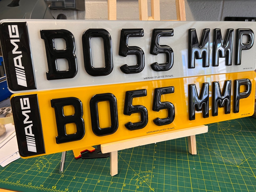 4D Gel AMG End Emblem Number Plates - Etsy