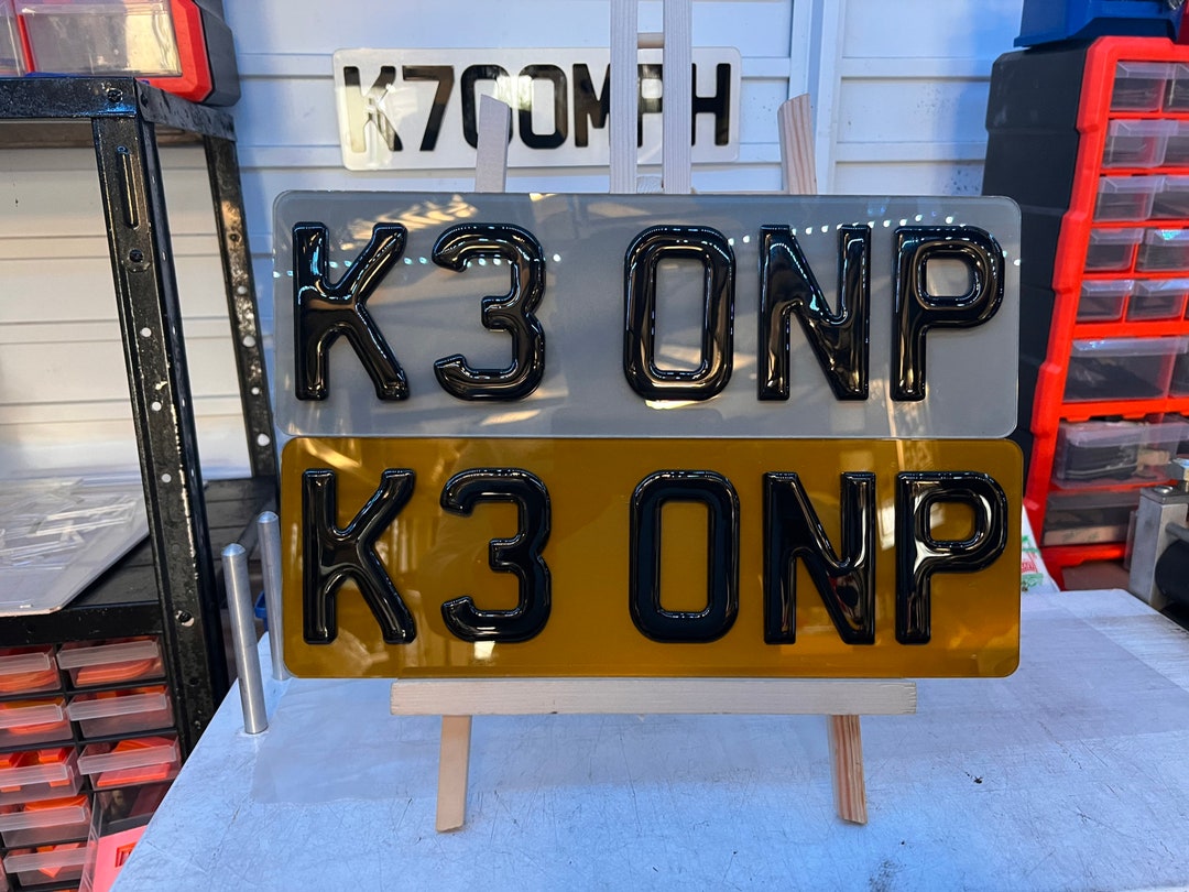 Tinted 13 Inch 5 Digit Max 4d Black Gel Number Plates - Etsy
