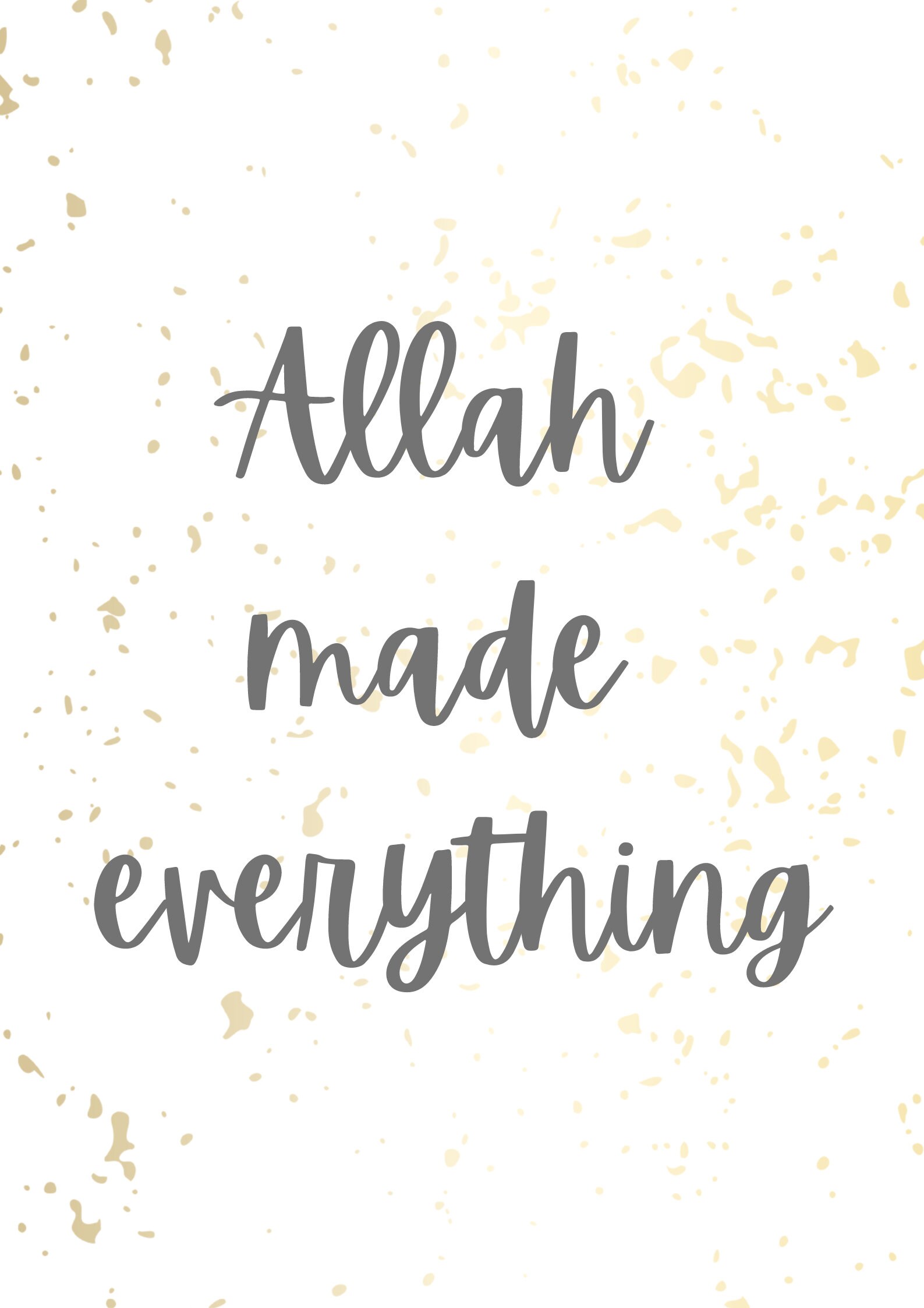 Allah Made Everything Poster Islamic Kids - Etsy