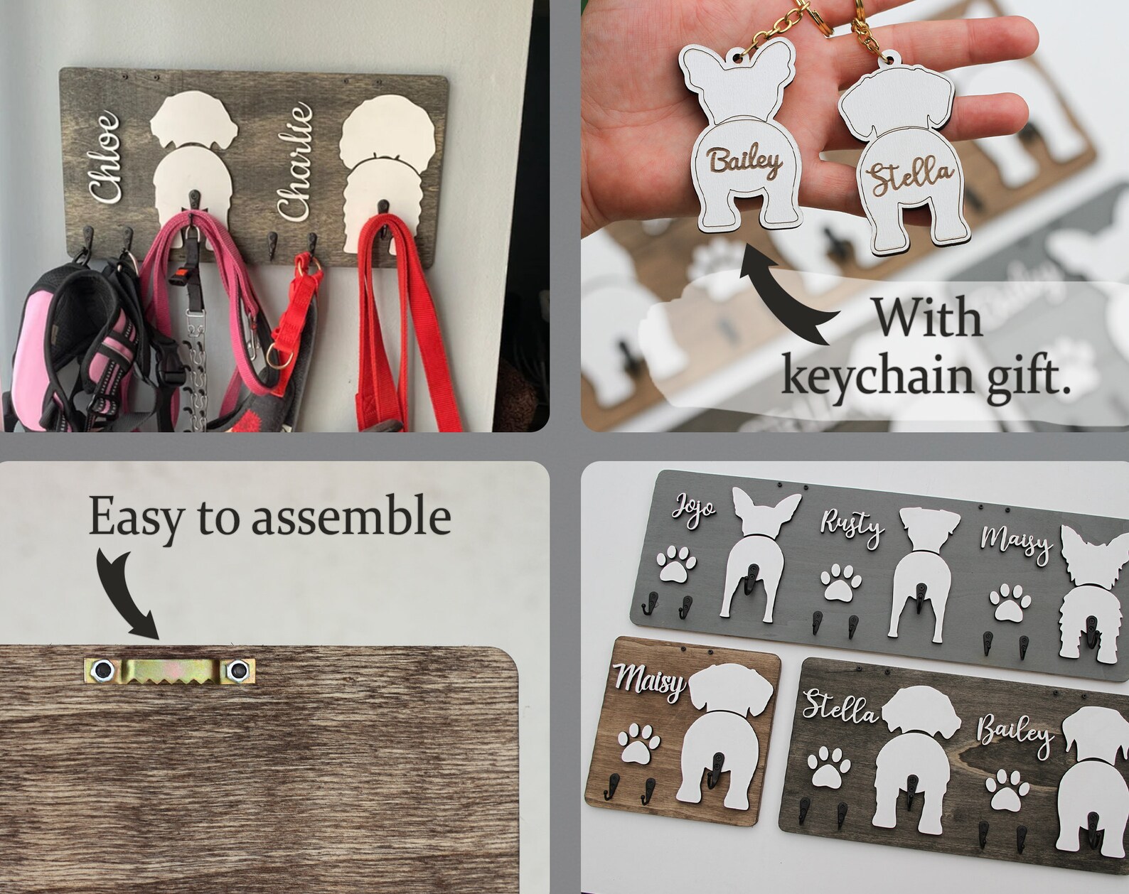 Personalized Dog Leash Holder Dog Butt Leash Holder for Wall - Etsy Canada