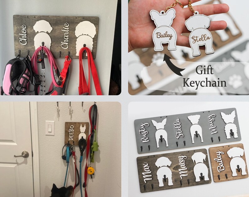 Custom Dog Leash Holder Dog Lover Gift Dog Organization Key - Etsy
