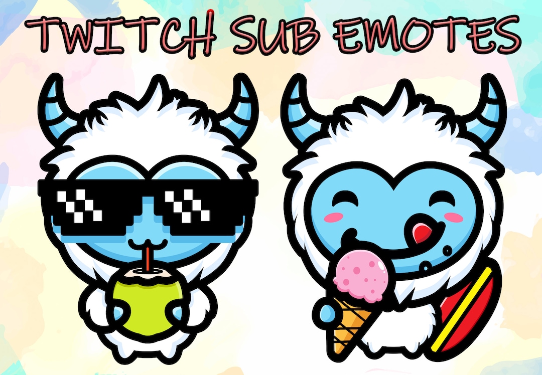 2 Twitch Sub Yeti Emotes Pack Subscribers Ogre Beast Emoji/ - Etsy