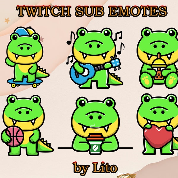 Croco Twitch Emotes - Etsy