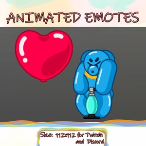 Twitch Dog Animated Sub Emote Subscriber/blue Air Balloon Drool Puppy ...